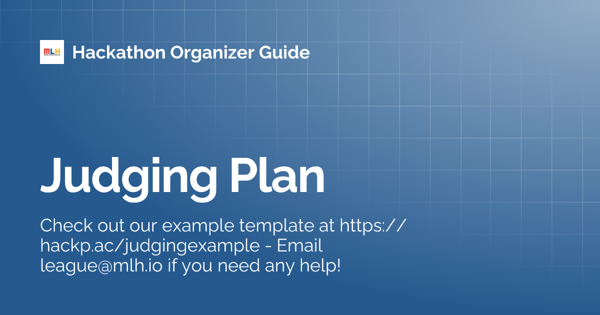 Judging Plan | Hackathon Organizer Guide